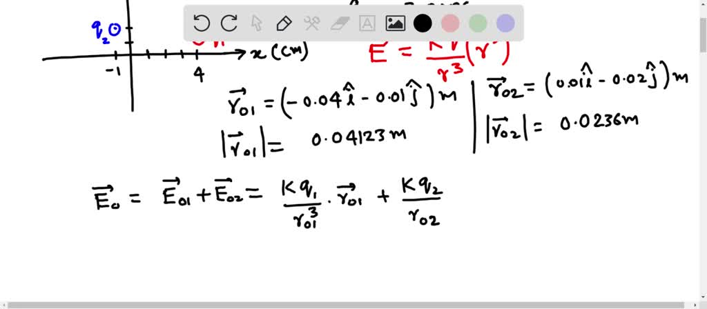 SOLVED: Given the two charged particles shown in the figure below, find ...