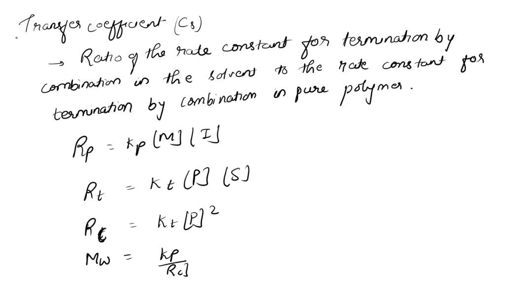 SOLVED: The thermal polymerization of styrene is conducted in a two ...