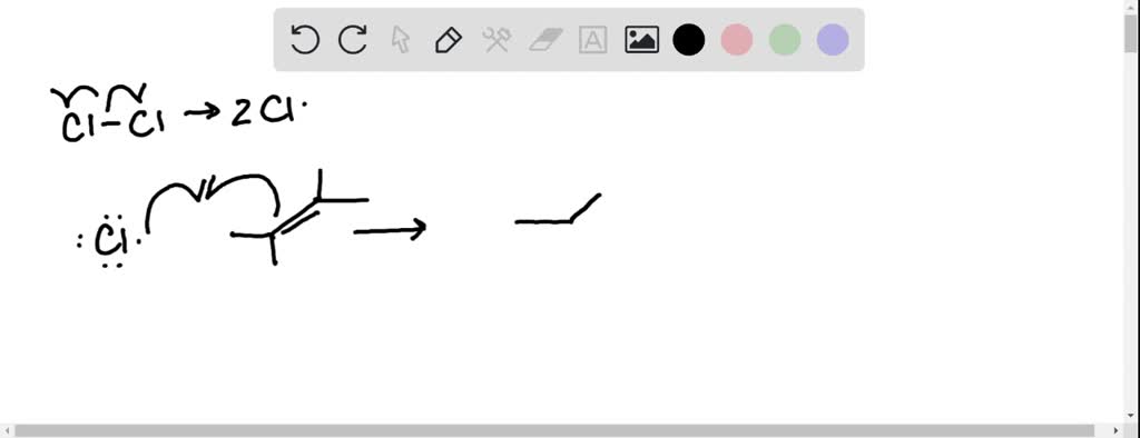 SOLVED: Use curved arrows to show how the halogen radical below will ...