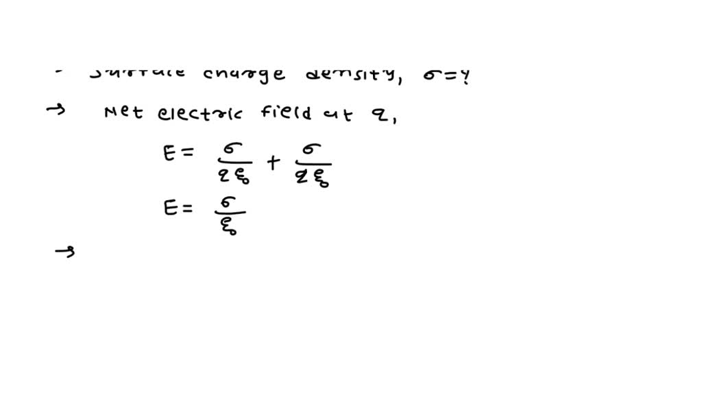 SOLVED: Two large parallel conducting plates carry charges of equal ...