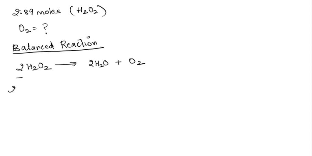 SOLVED: The disinfectant hydrogen peroxide (H2O2) decomposes to form ...