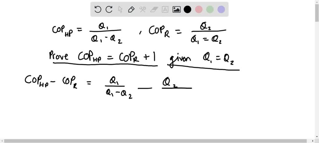 Show that COPHP = COPR + 1 when both the heat pump and the refrigerator ...