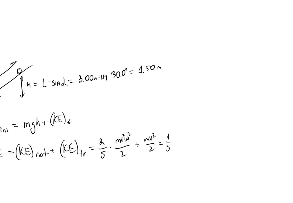 Solved A Uniform Solid Sphere Is Rolling Without Slipping Along A