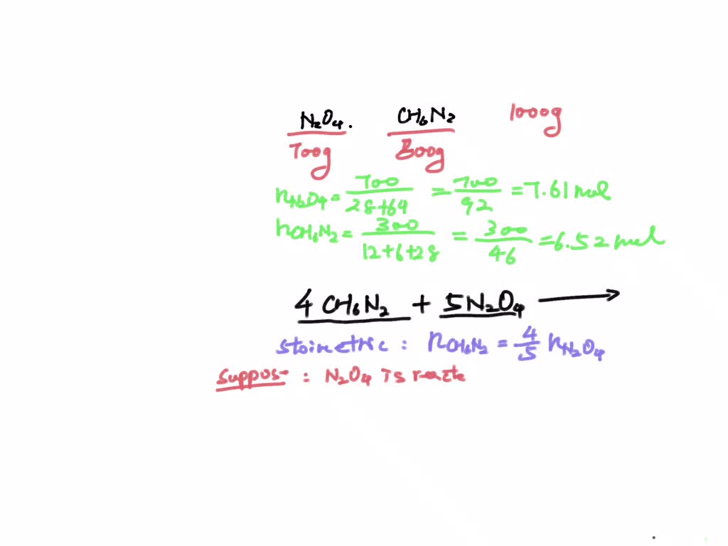 SOLVED: An early trial of SpaceX's Draco thruster used a two-component ...