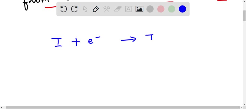 SOLVED: Write an equation that shows the formation of the iodide ion ...
