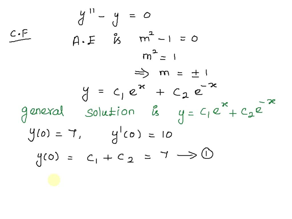 SOLVED: point) The differential equation Y' =0 has one of the following two parameter families ...