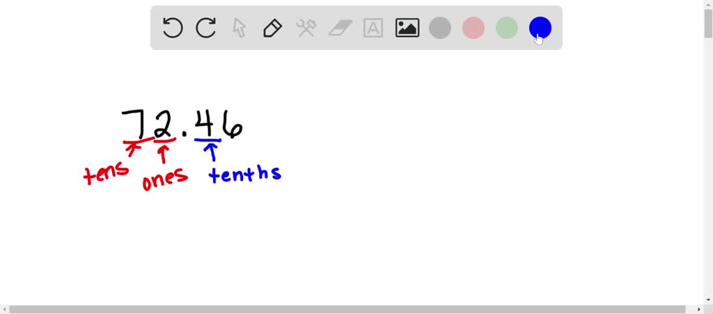 SOLVED: The 6 in tens place. The value of the 6 in the tenths place 962.69