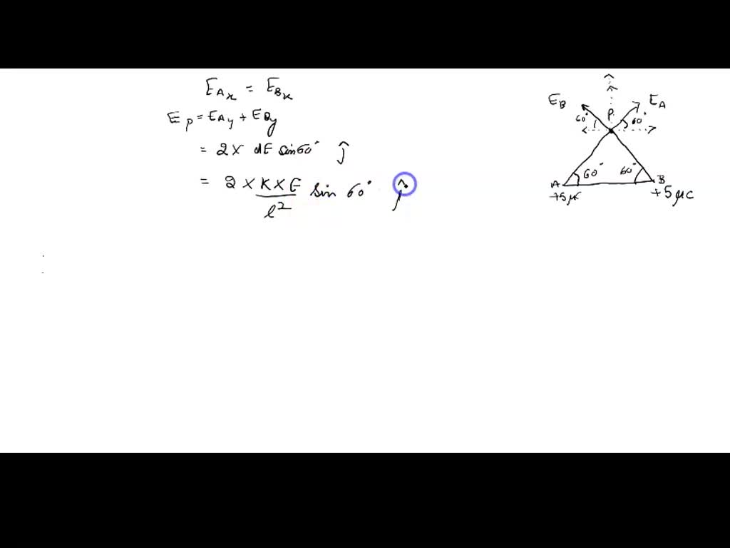SOLVED: 68.What is the electric field strength at the vertex of an ...