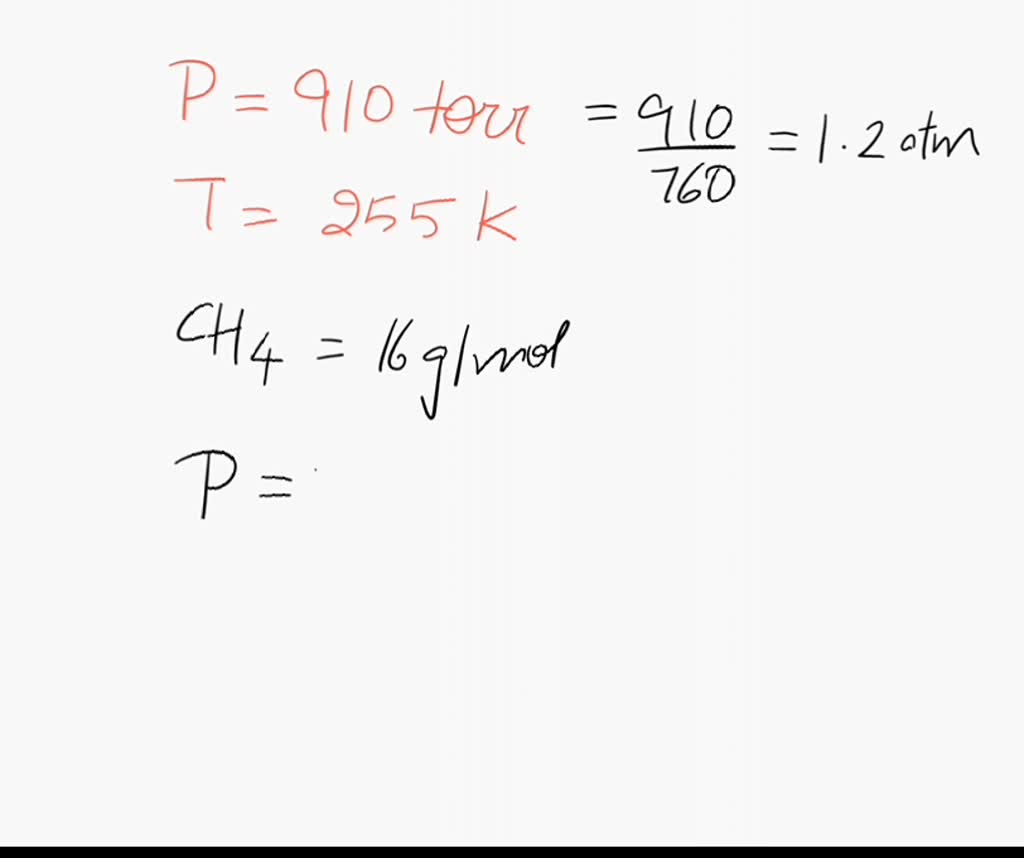 SOLVED: Part A Calculating Gas Density What is the density of methane ...