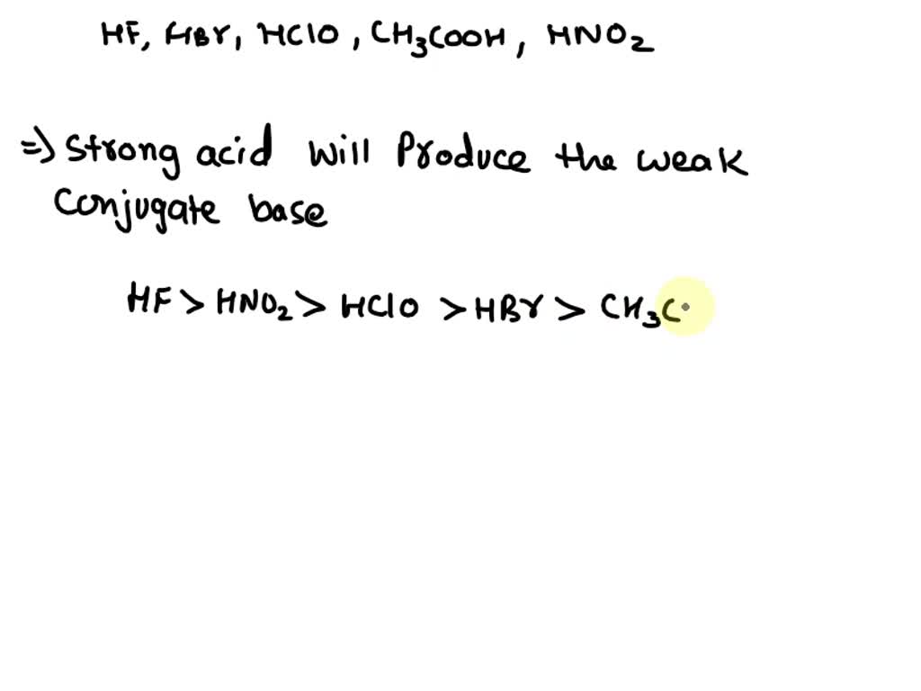 SOLVED: Which species is the weakest acid? CH3CH3 Cl3C(C)(O)OH CH3OH ...