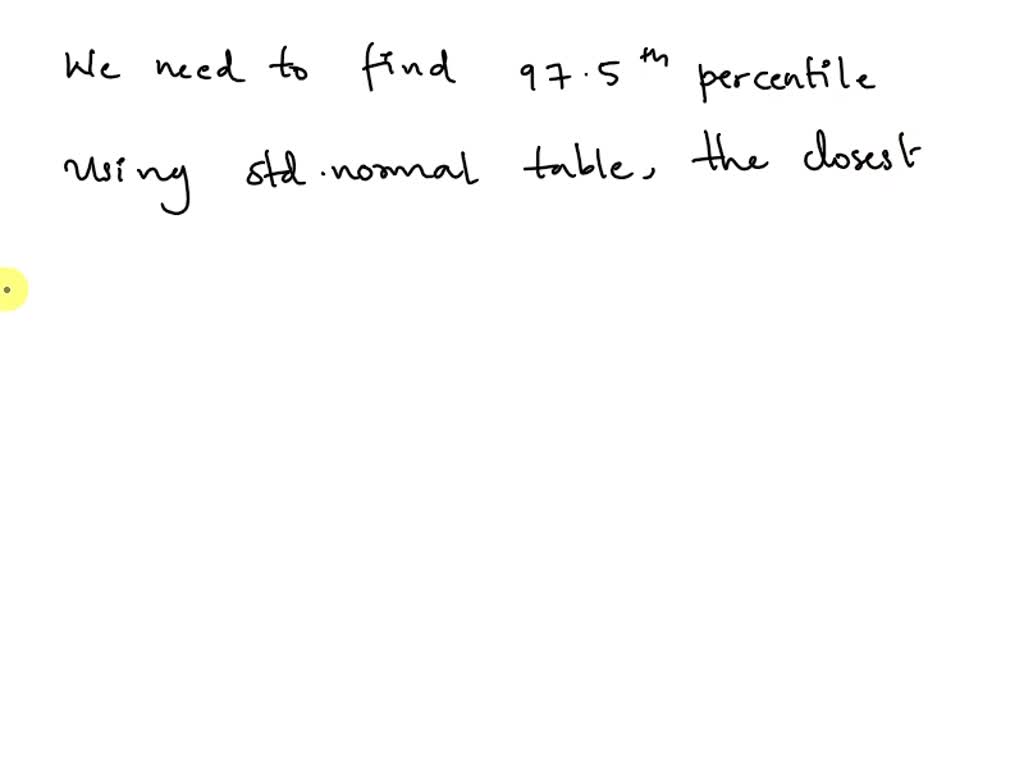 Find the z-value on 97.5th percentile of a standard normal distribution ...