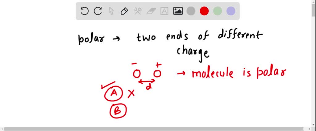 SOLVED: A molecule that has a partial positive charge on one end and a ...