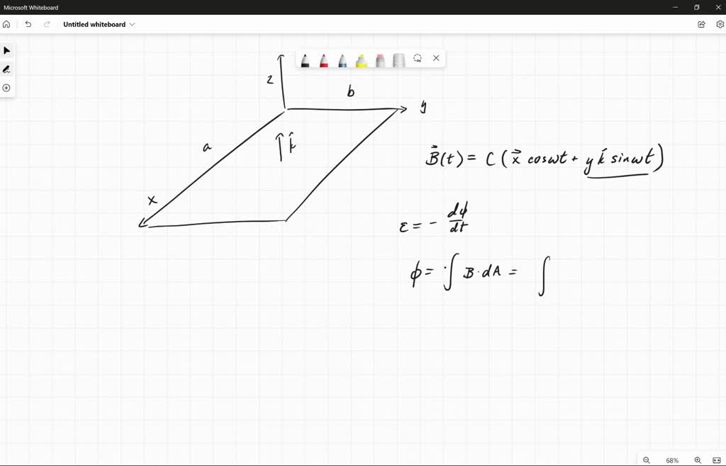 SOLVED: A rectangular wire loop with length a and width b lies in the ...