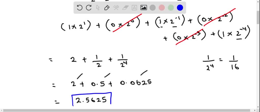 SOLVED: point) Convert the following numbers from base 2 to base 10. (a ...