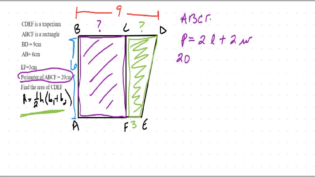 SOLVED: HELP!!! PLEASE! In the diagram shown, CDEF is a trapezium; ABCF ...