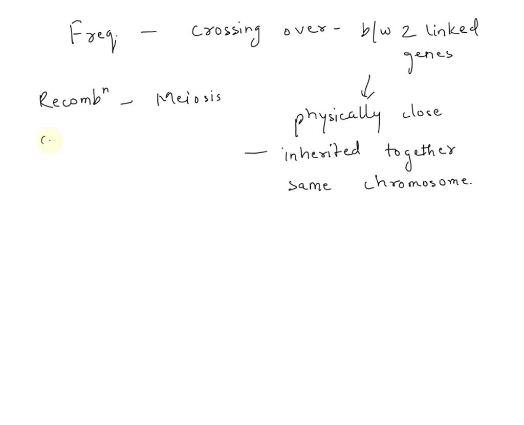 SOLVED: QUESTION 17 The frequency of crossing over between any two ... SOLVED: QUESTION 17 The frequency of crossing over between any two ...