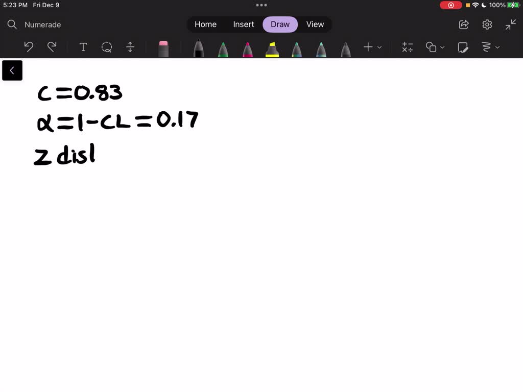 SOLVED: Find the critical value Zc necessary to form confidence ...