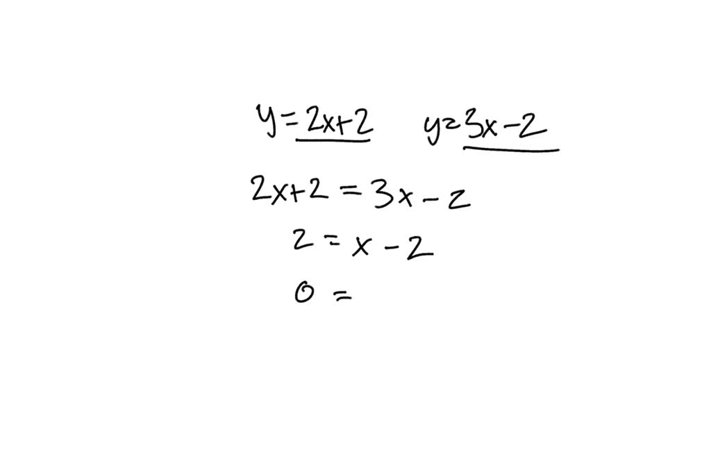 SOLVED: At what point do the lines represented by the equations 2x+y+1 ...