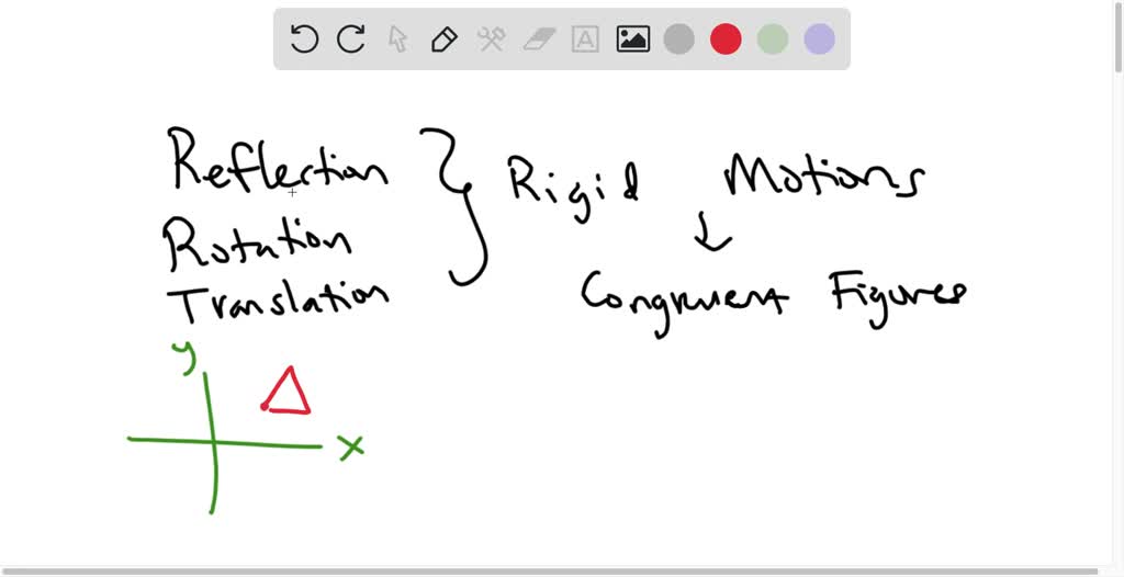 SOLVED: Identify the type of rigid motion shown as a reflection ...