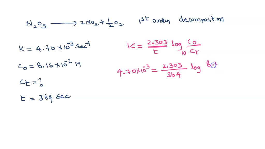 The gas phase decomposition of dinitrogen pentoxide at 335 K: N2O5(g) â ...