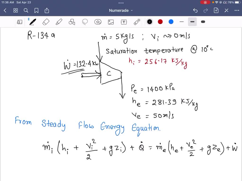 SOLVED Refrigerant 134a Enters A Compressor With A Mass Flow Rate Of 5