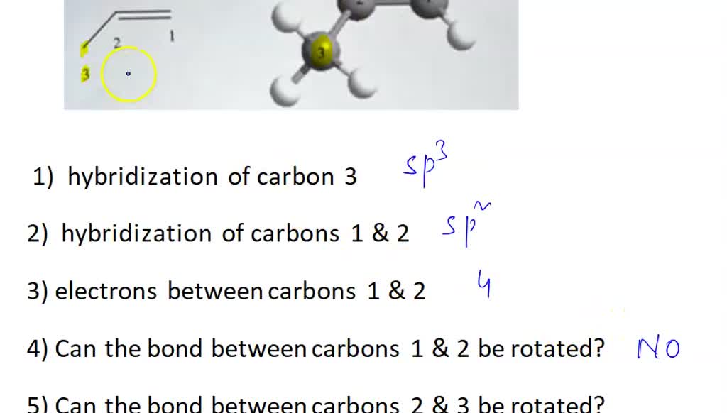 SOLVED: Shapes of alkenes Consider the shape of propene to answer the ...