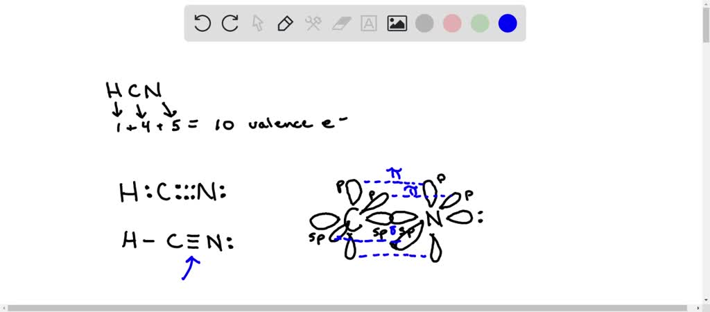 SOLVED: What orbital are present on the noteogen in HCN( after ...