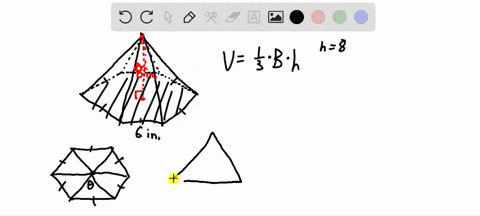 All the edges of a regular square pyramid have length 8 find...