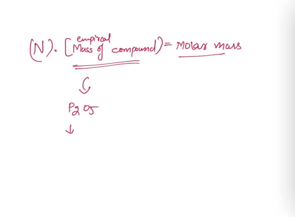 SOLVED: The empirical formula for compound is P2O5. The molar mass of the compound is 283.89g ...