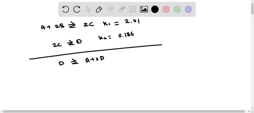 SOLVED: Text: Two reactions and their equilibrium constants are given ...