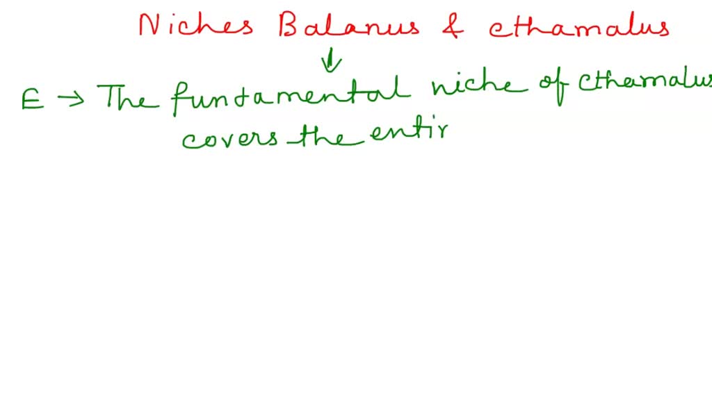 SOLVED: Experiment Chthamalus Balanus High tide What is the best answer ...