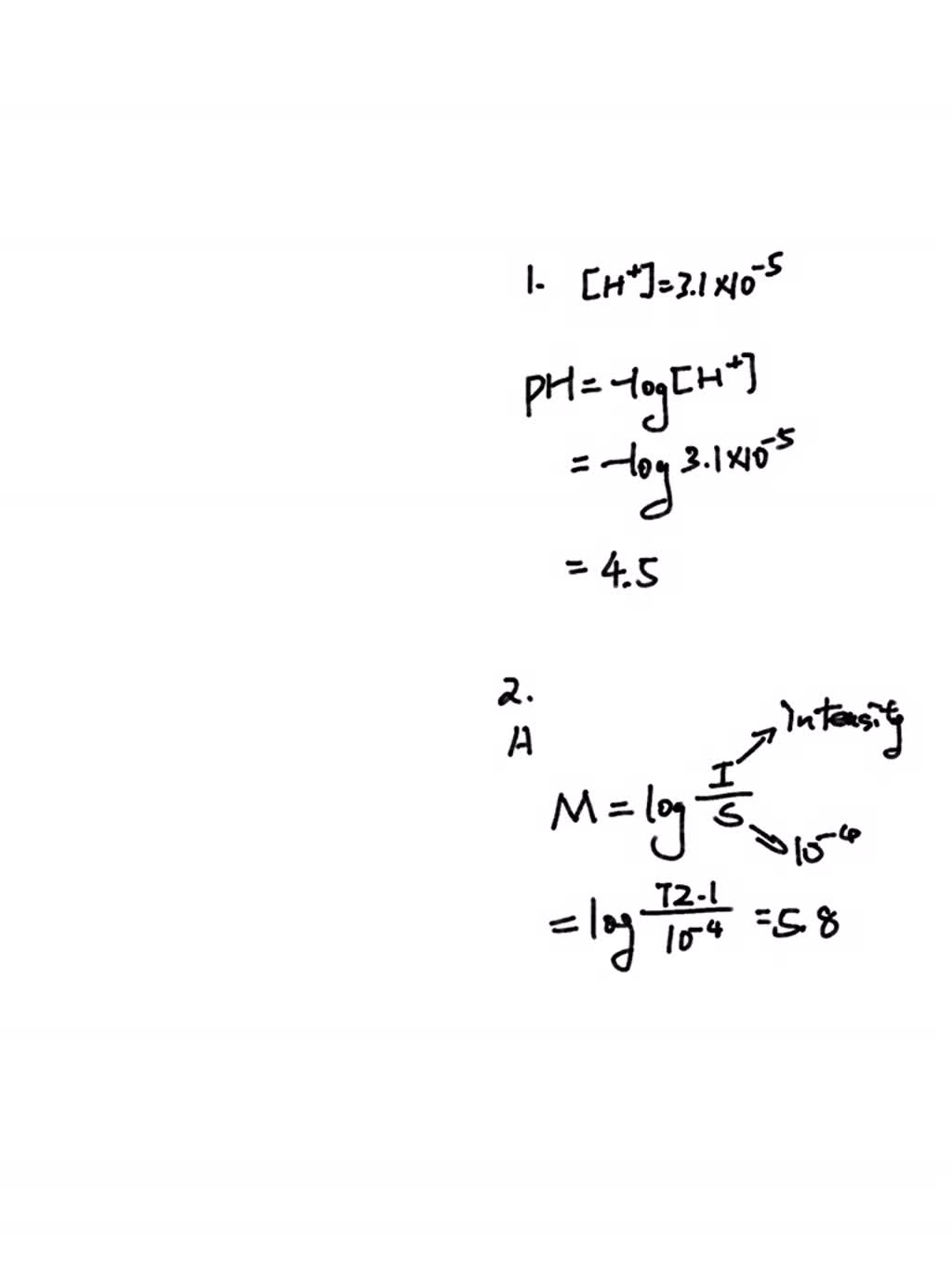 SOLVED: (a) The formula M = Hlog(o ) gives the Moment of Magnitude ...
