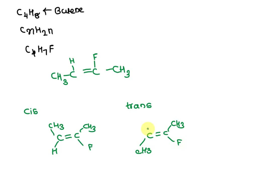 SOLVED: Draw all structural and geometrical (cis-trans) isomers of C4H7 ...