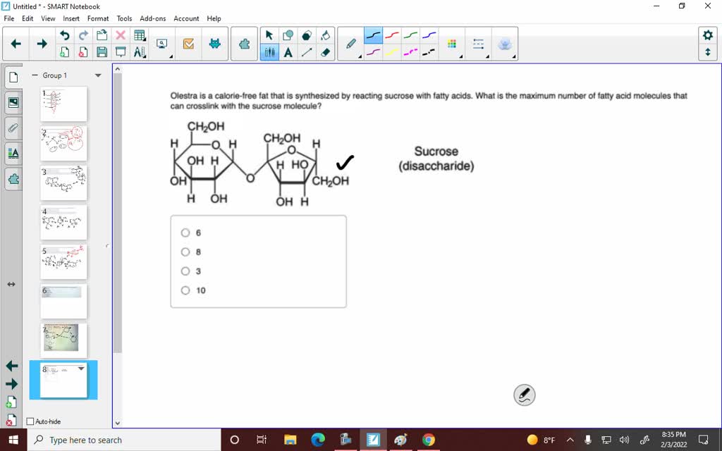 SOLVED: Olestra is calorie-free fat that is synthesized by reacting ...