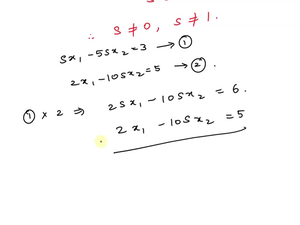 Solved Determine The Values Ofthe Parameter Forwhich The System Has Unique Solution And