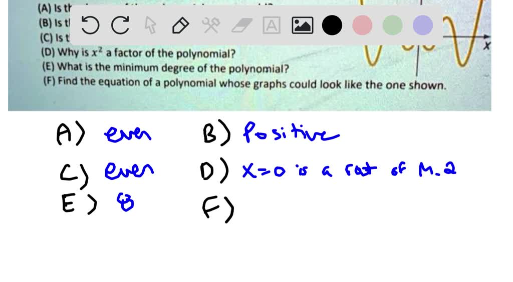 SOLVED: 10) The illustration shows the graph of a polynomial function ...