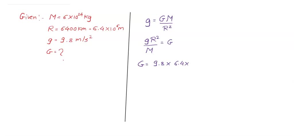 SOLVED: "Calculate the value of the universal gravitational constant ...