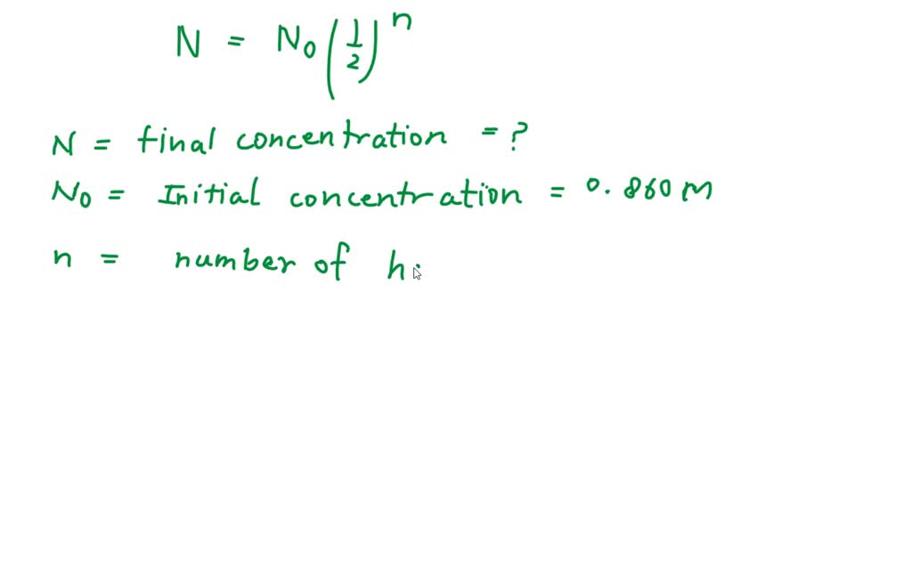 Solved The Initial Concentration Of A Reactant In A First Order