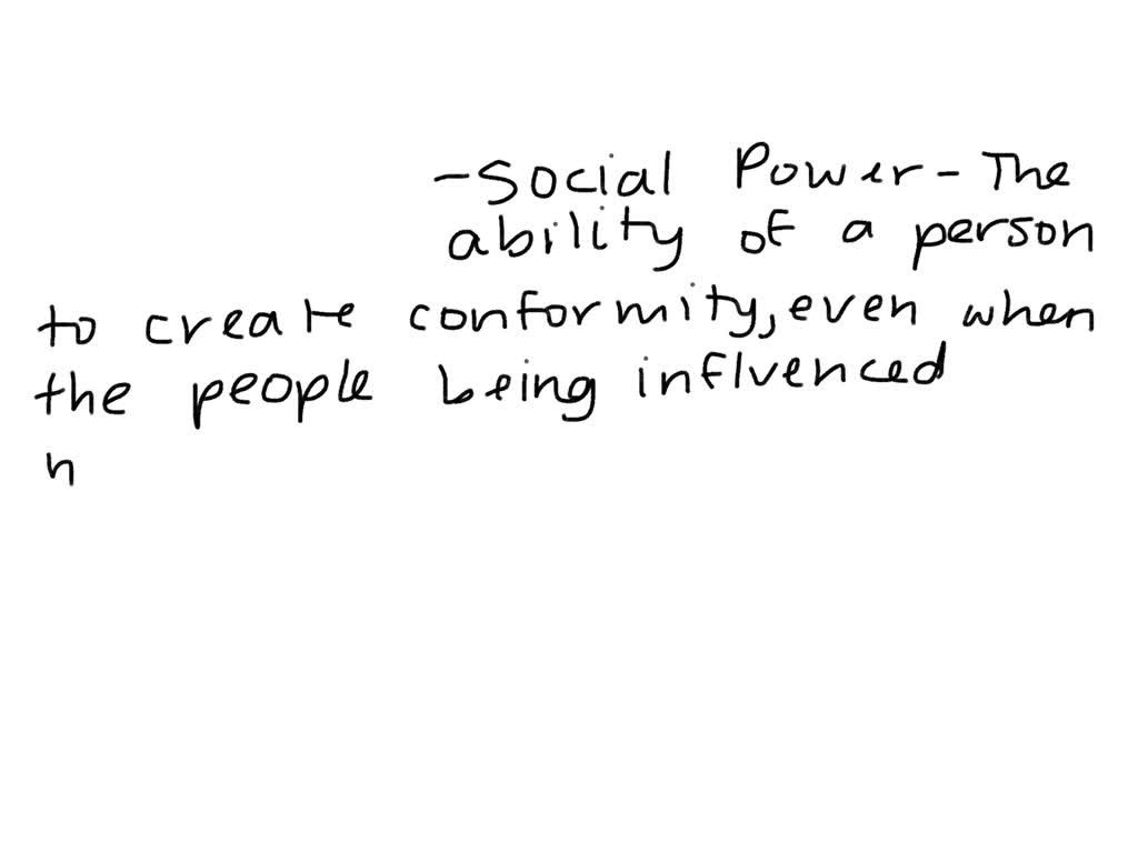 SOLVED: Give some examples for social power? SOLVED: Give some examples for social power?