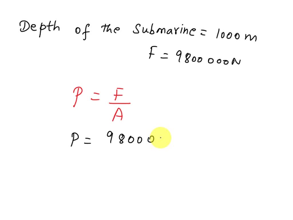 SOLVED: The pressure at the bottom of the ocean is great enough to ...