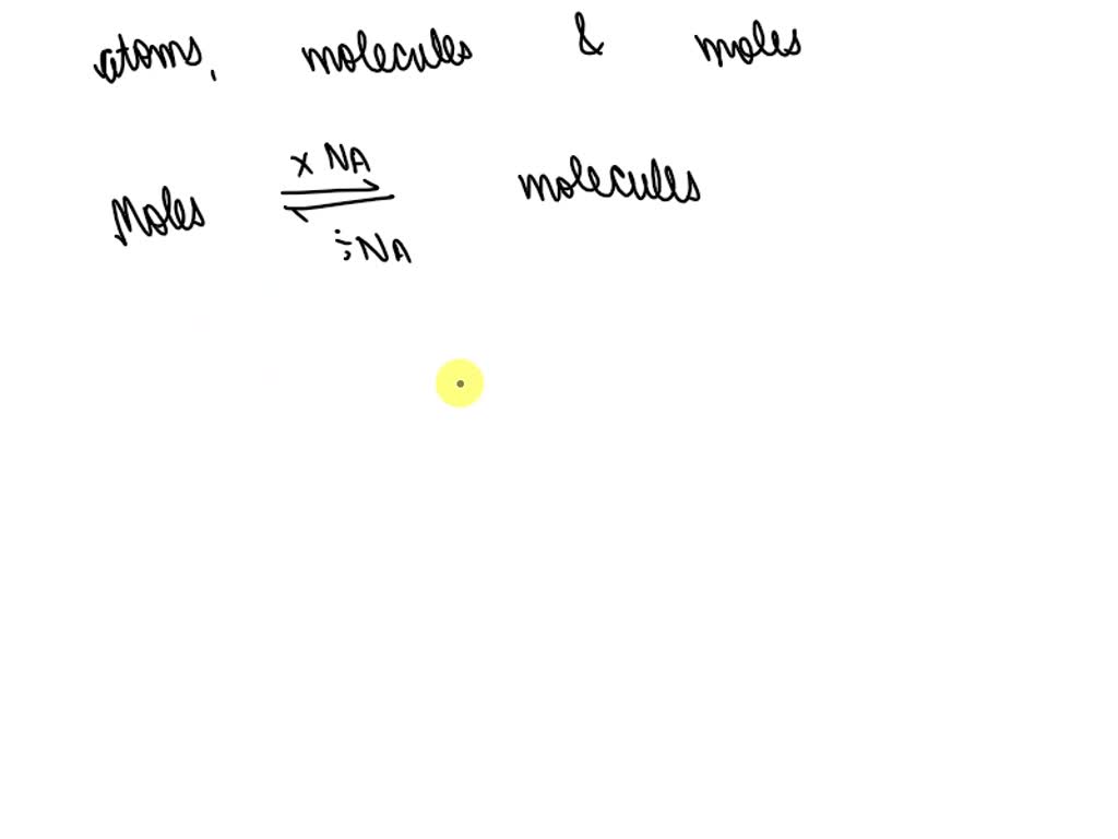 SOLVED: 2. Draw a diagram explaining the relationship between atoms, moles, and molecules ...