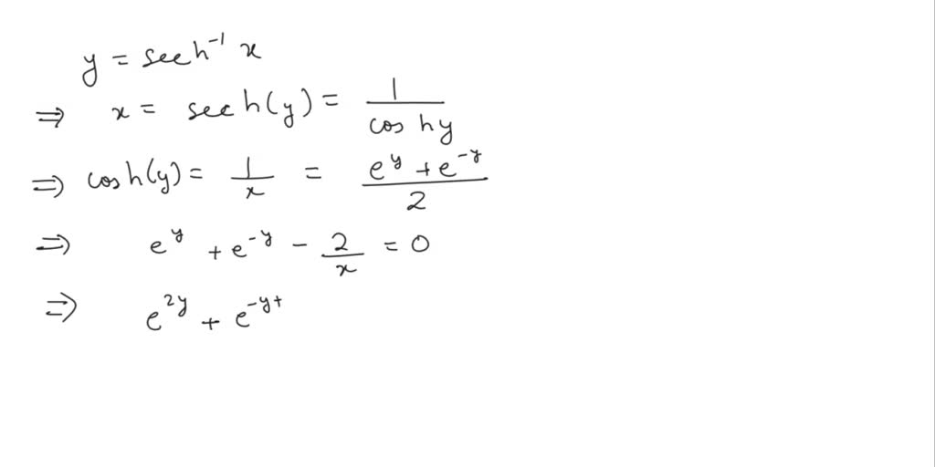 SOLVED: Verify given identities of the inverse hyperbolic functions ... SOLVED: Verify given identities of the inverse hyperbolic functions ...
