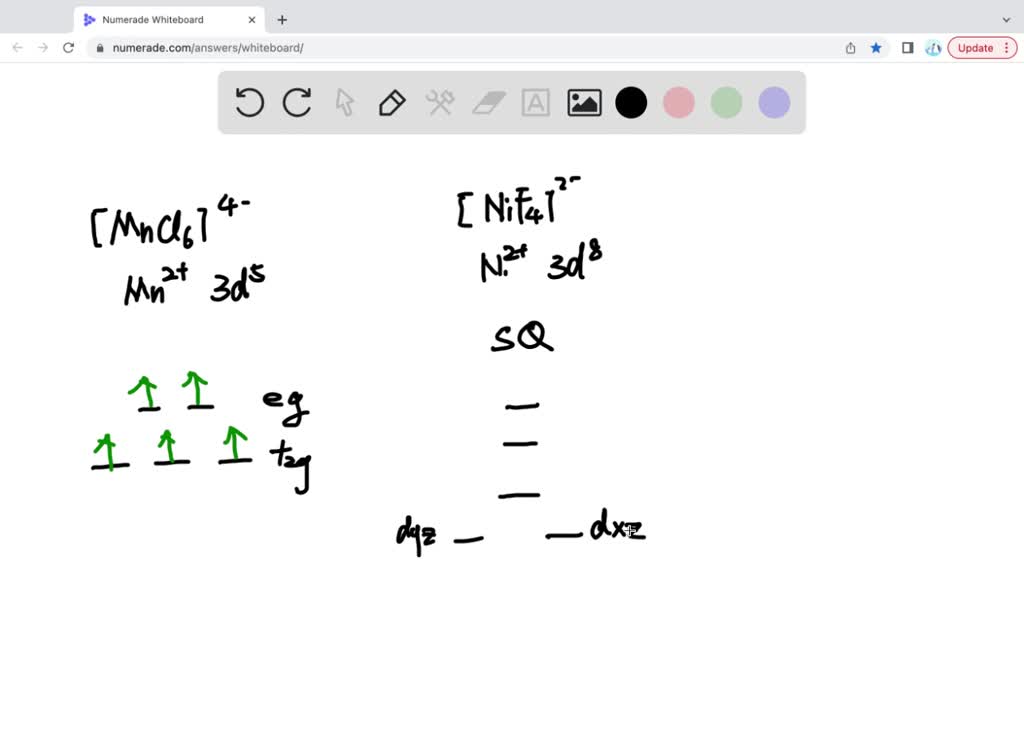 SOLVED: 22 Draw the Cystal field splitting diagrams for: Show how the ...