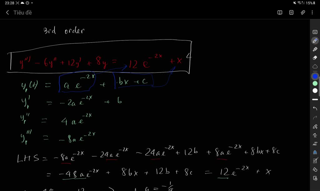 SOLVED Y 6y 12y 8y 12 e 2x x Solve Using Methods Of