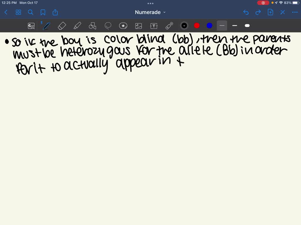 SOLVED: A color-blind boy's parents and grandparents all have normal ...