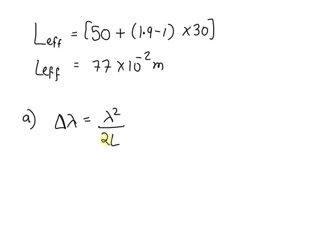 SOLVED: A HeNe laser with a wavelength of 632.8 nm and a 100 cm long ...