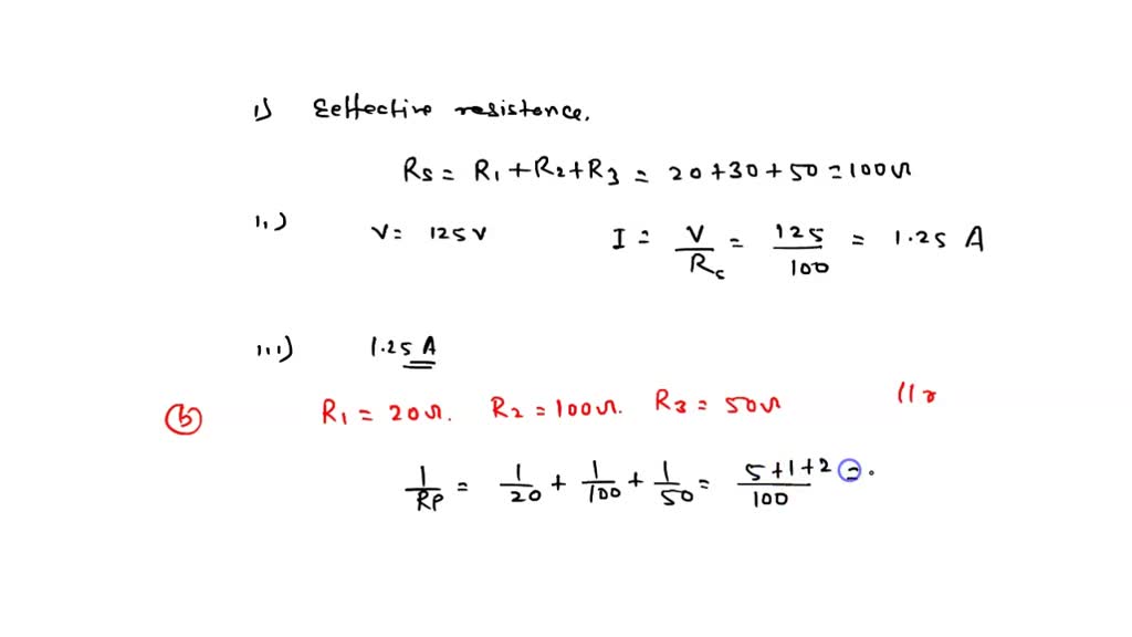SOLVED: Determine the following quantities for each of the two circuits shown below: the ...