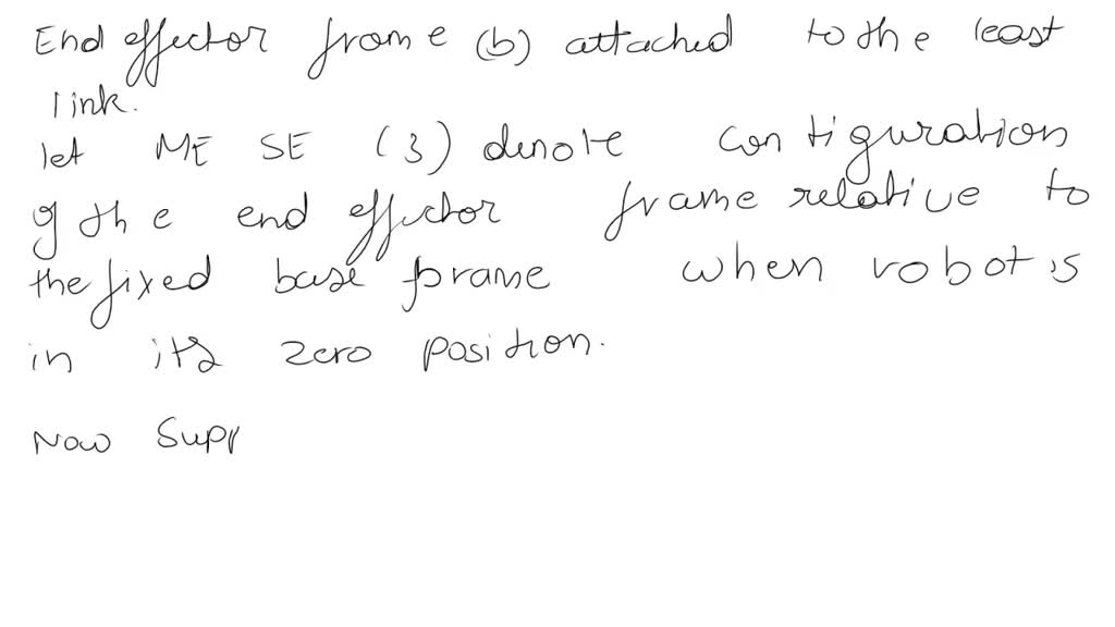 SOLVED: Exercise 4.8: The spatial RRRRPR open chain of Figure 4.14 is shown in its zero position ...