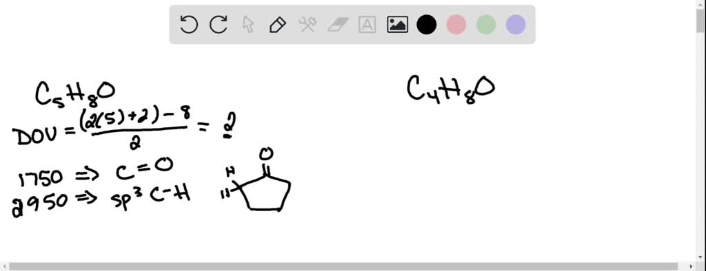 Solved Deduce A Possible Structure For The Compound With The Ir Absorptions Below C5h8o 2950