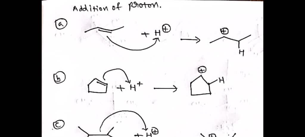 SOLVED: For each alkene below, use curved arrows to show how it would ...
